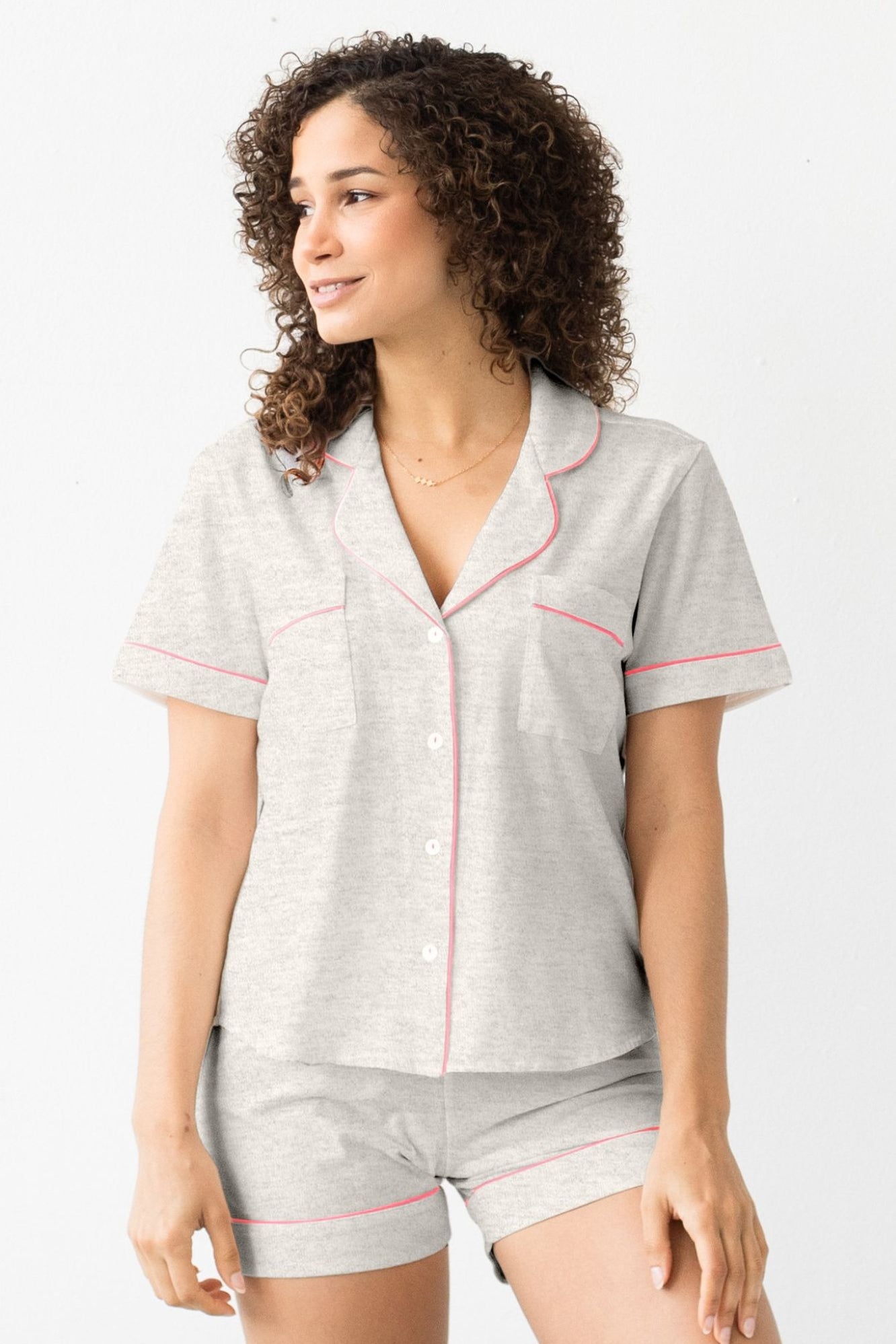 Classic Luxury Shorties Pajamas in Brushed Pima Cotton– Salua Lingerie